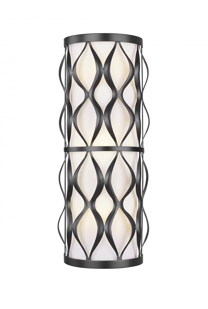 3 Light Wall Sconce : CPKG7 : Matte Black : White | Minnesota Lighting ...